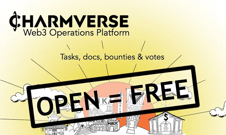Building public goods? Get CharmVerse for FREE - CharmVerse | The Network for Onchain Communities
